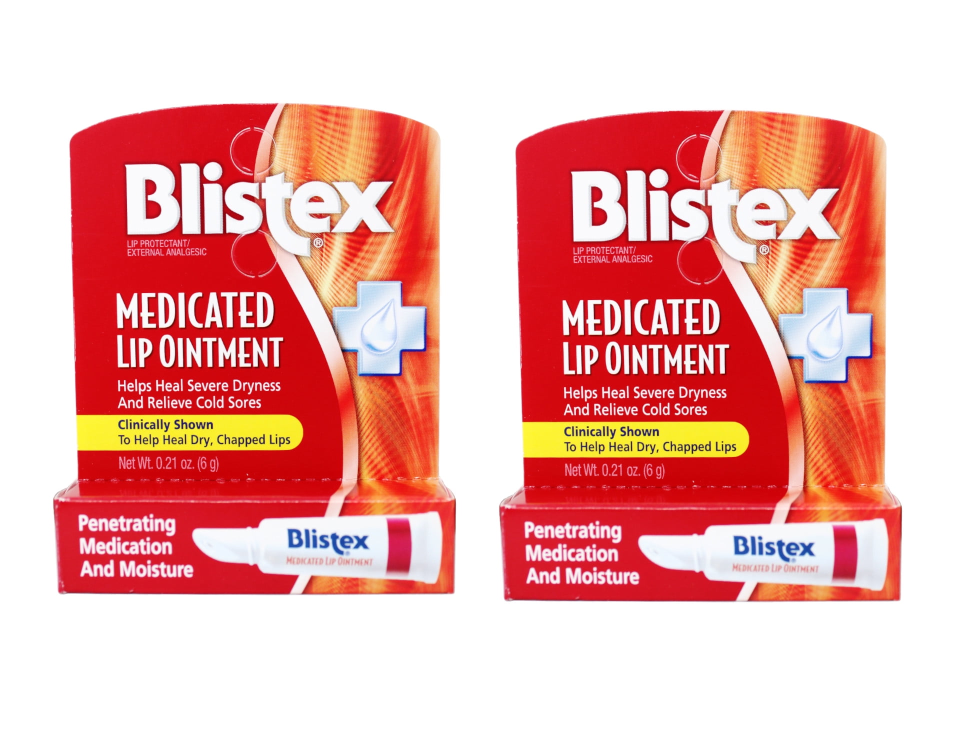 Blistex Medicated Lip Ointment, 0.21 oz, Pack of 2, Relieves Cold Sores ...