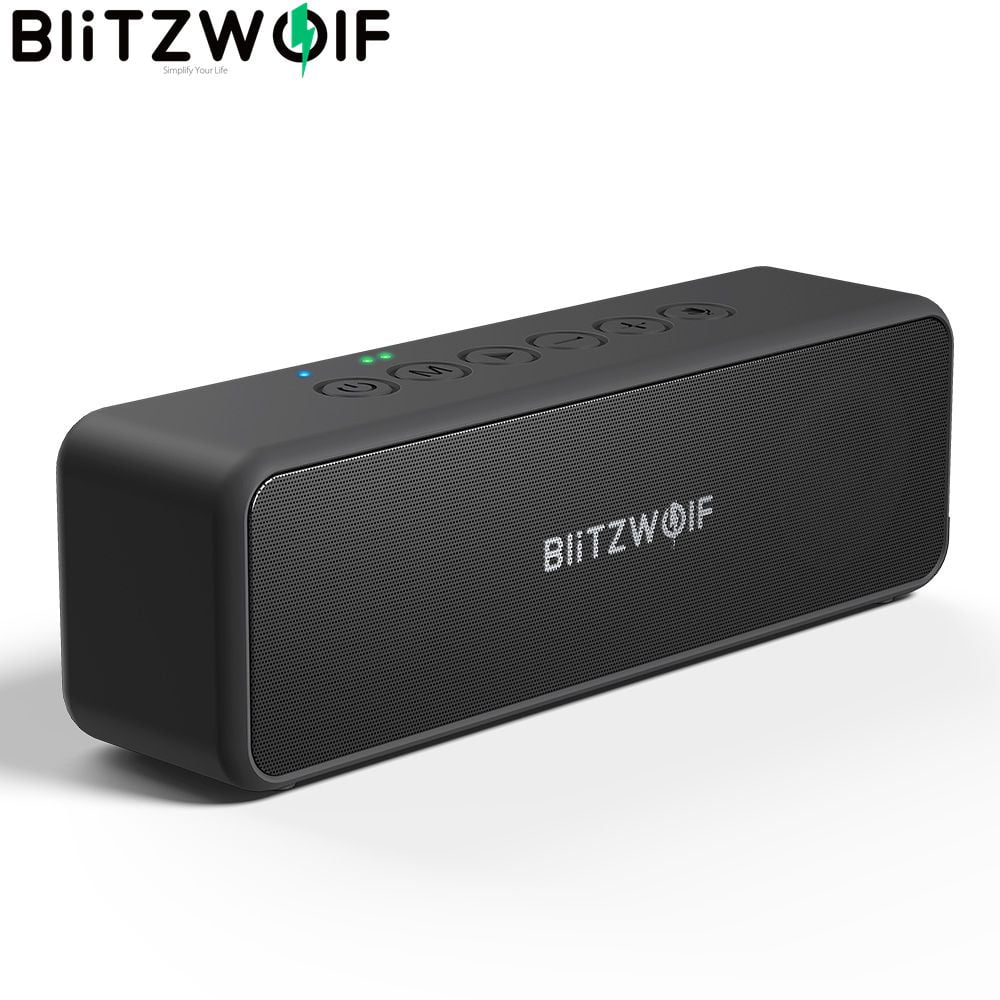 SELLCLUB BlitzWolf Portable Dual-Driver TWS Bluetooth Speaker, Deep Bass, RGB Light, Waterproof ...