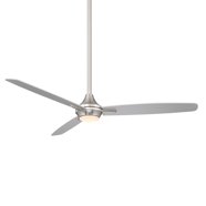 Curtiss Satin Brass Mid-Century Modern MCM Wood Propeller Ceiling Fan ...