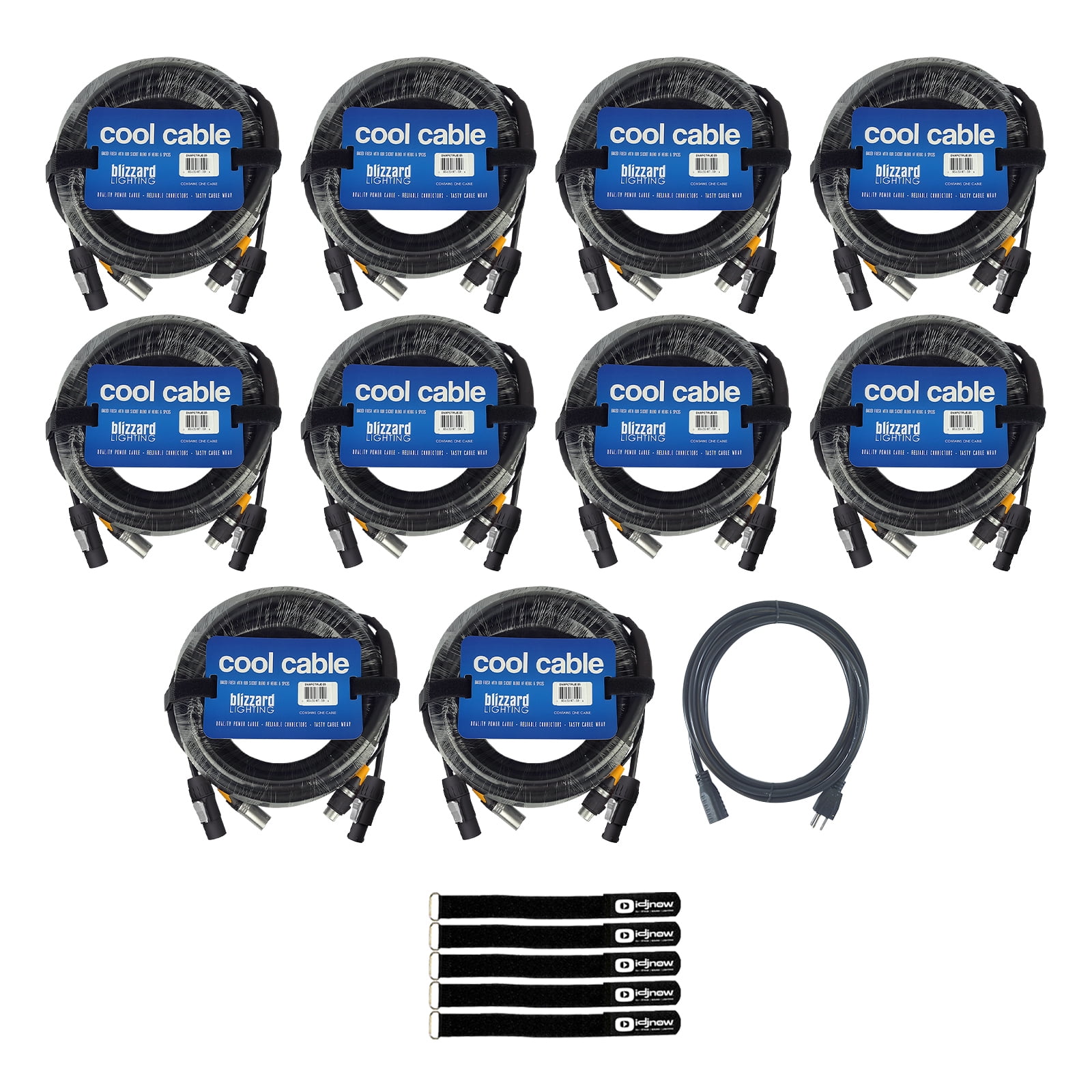 Blizzard Lighting DMXPCT-25 25 FT IP Rated 3-Pin DMX + PowerCON TRUE1 ...