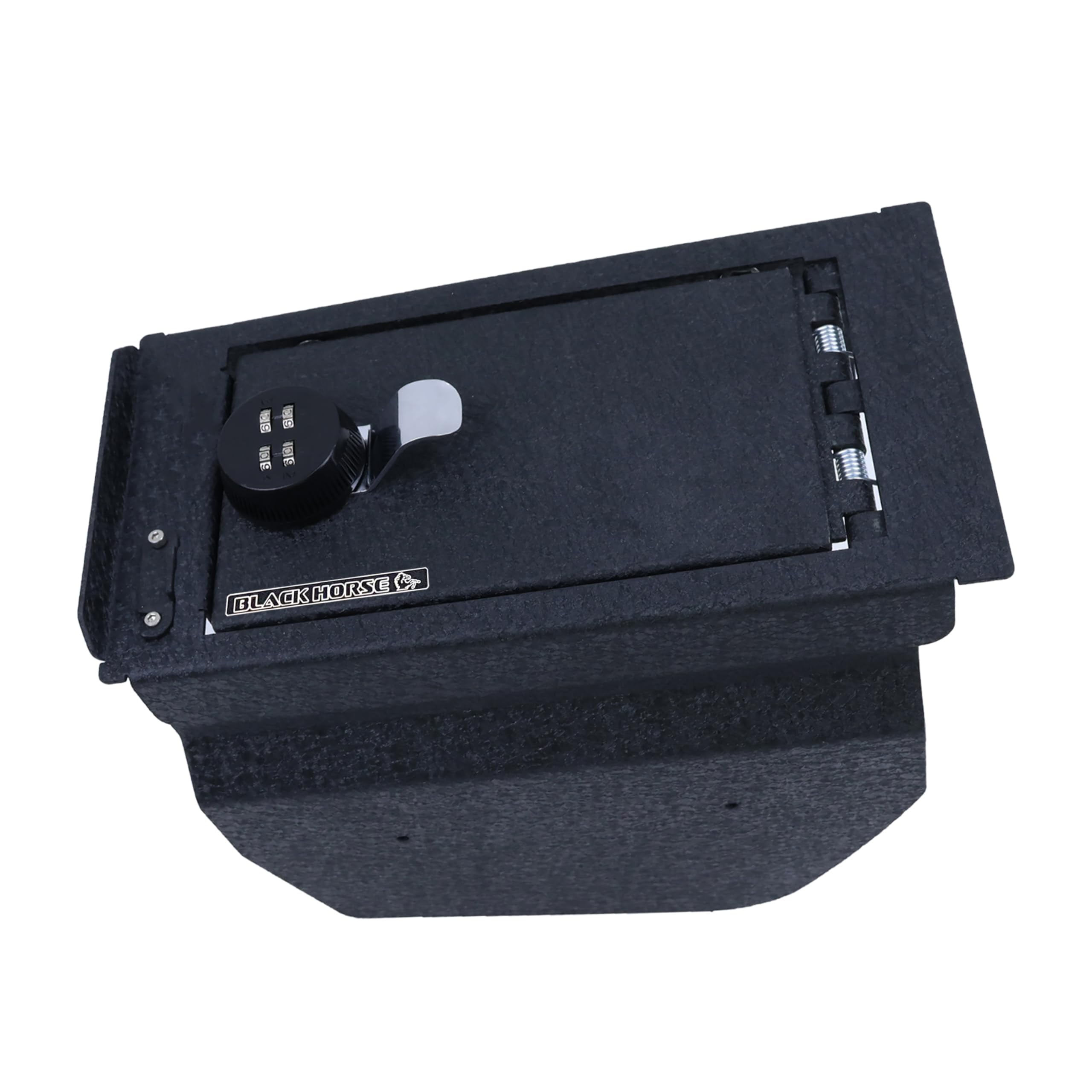 Black Horse Center Console Safe Security Lock Box, Black Gun Box ...