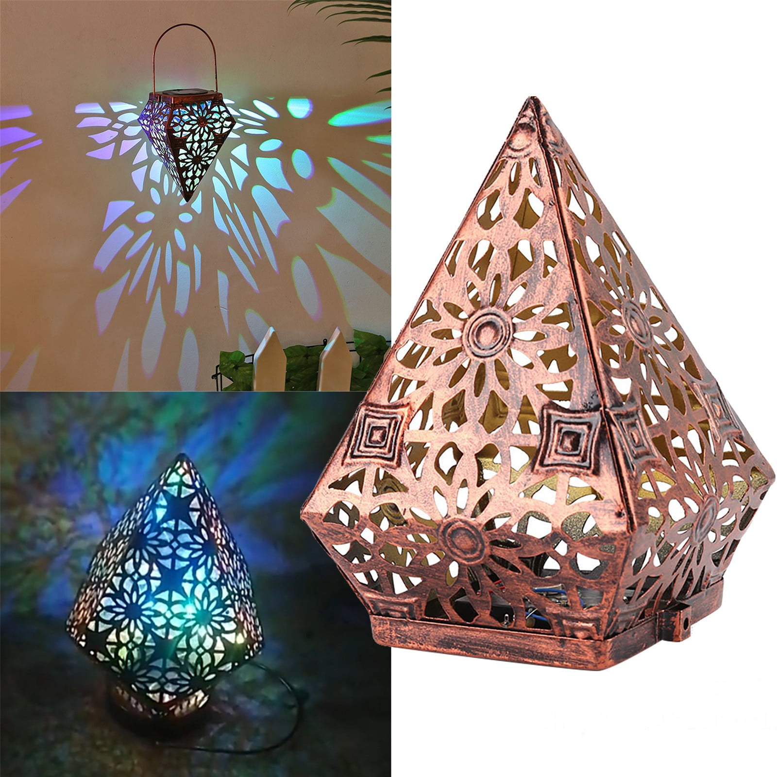 Blmiede Clear!Solar Energy Craft Hollow Diamond Lamp Rechargeable ...