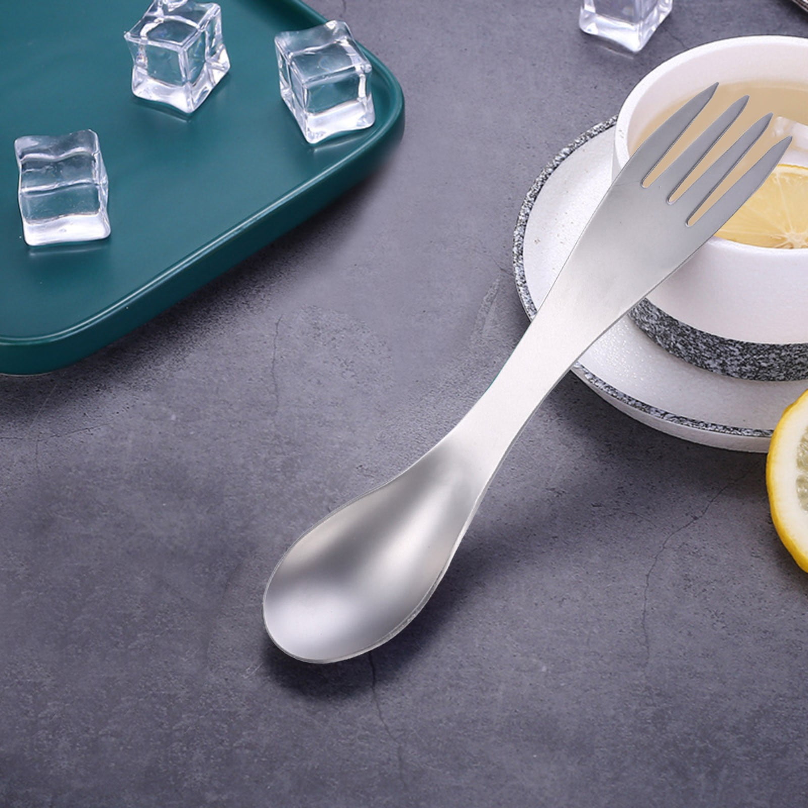 Blmiede Multifunctional Spoon Creative Stainless Steel Spoon Fork Dual ...