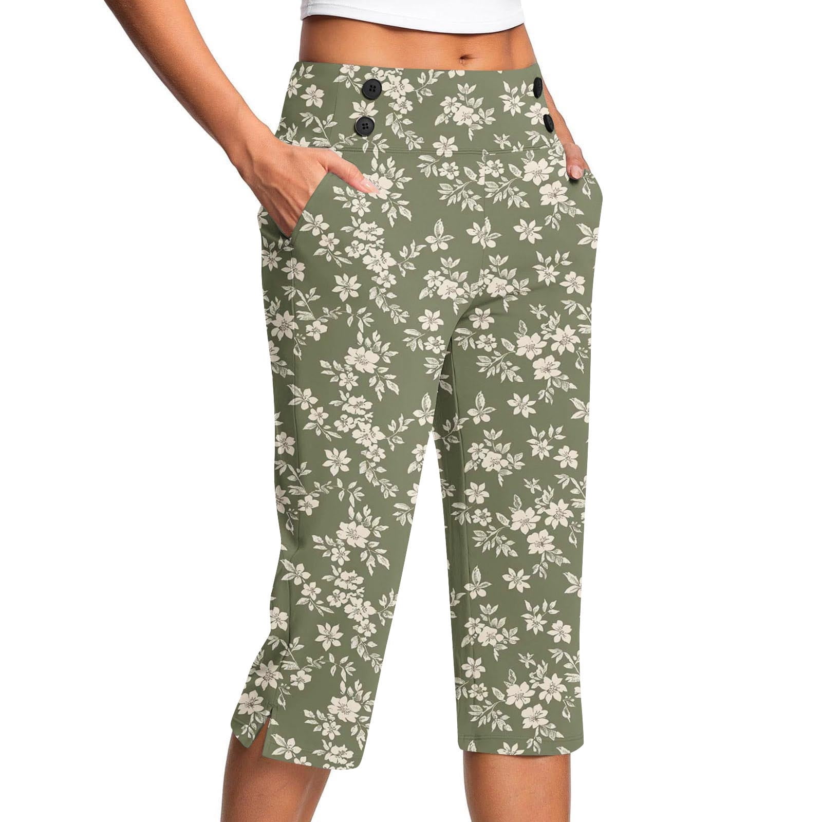Blmnix Athleisure Work Pants for Women Office Joggers Mid Waist Yoga ...