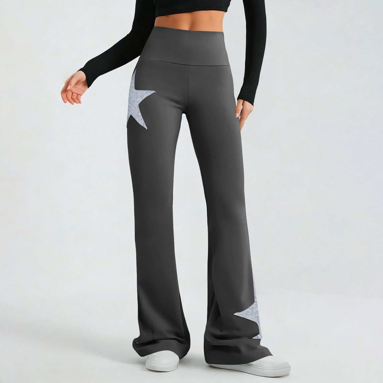 Blmnix Athletic Business Casual Pants for Women Pleated Cotton Yoga ...