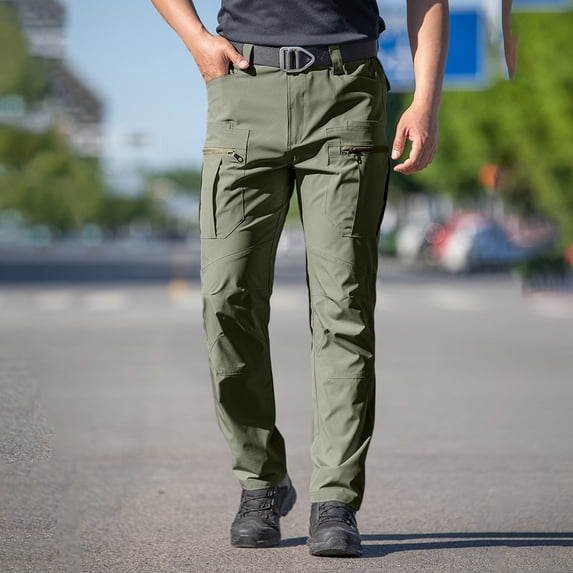 Blmnix Baggy Hiking Pants Mens Pants Cargo Low Rise Waterproof Pants ...