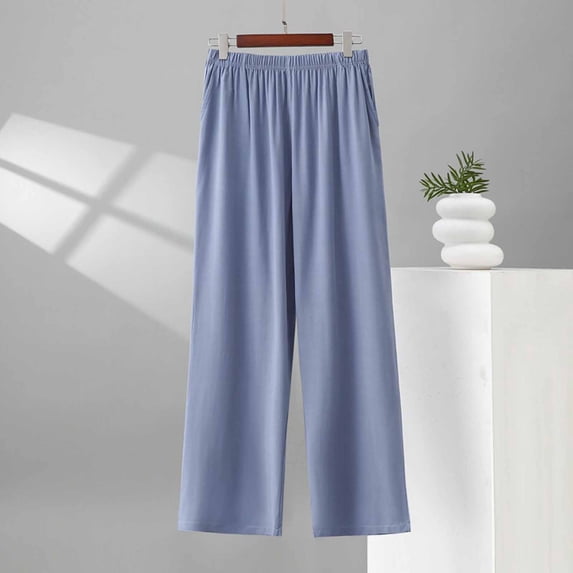 Blmnix Baggy Men's Pants Lounge Pants Pj Pants Palazzo Jeans Full Low ...