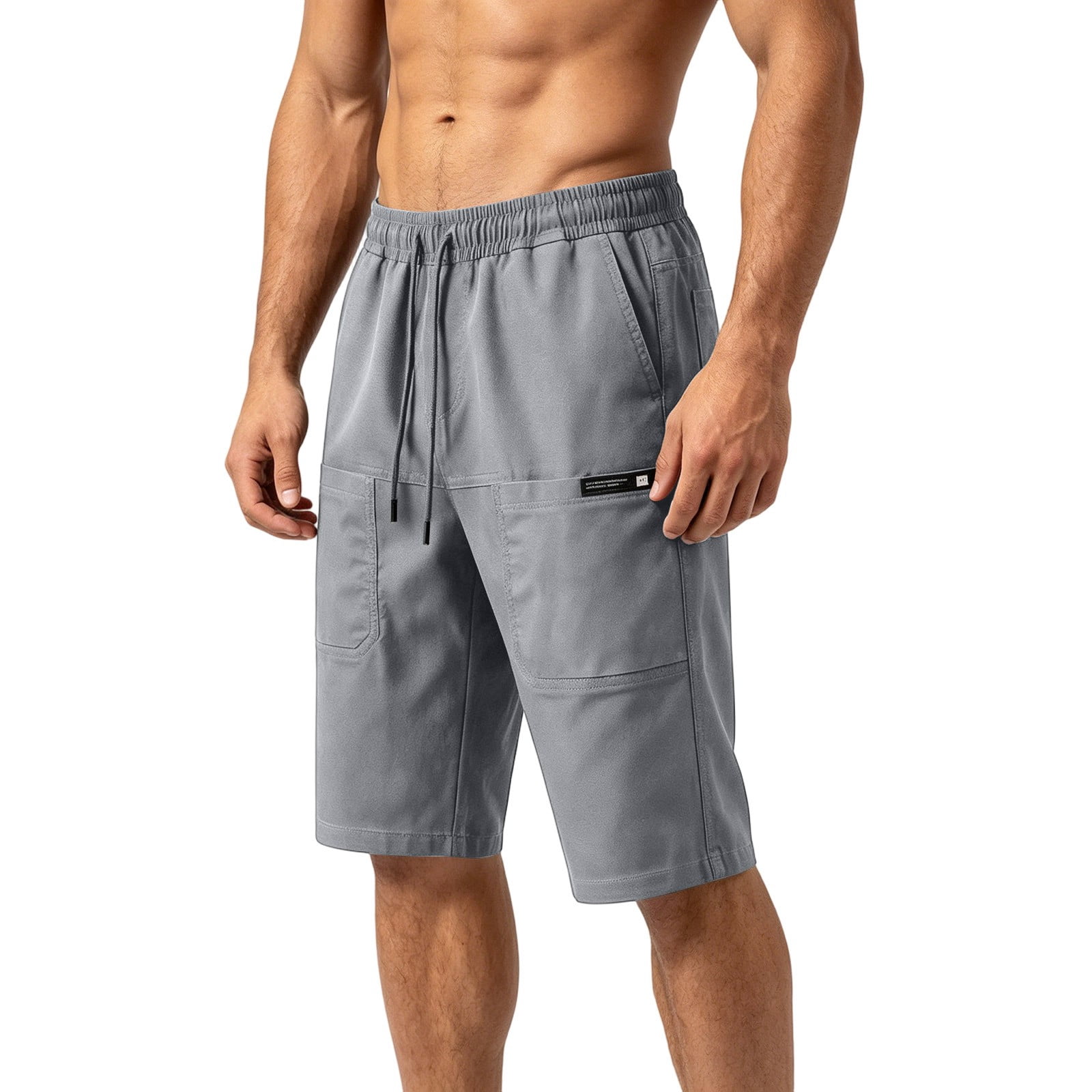 Blmnix Baggy Mens Pants Low Rise Palazzo Short Pants Sweatpants Men ...