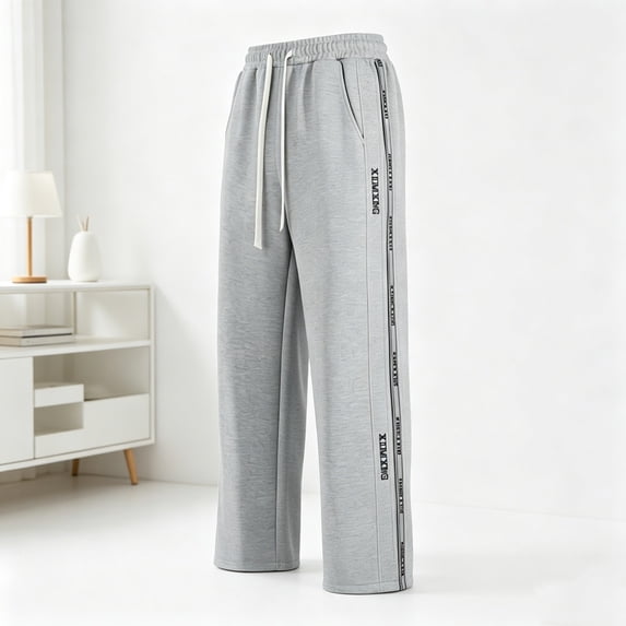 Blmnix Baggy Mens Pants Low Rise Palazzo Workout Pants Sweatpants Men ...