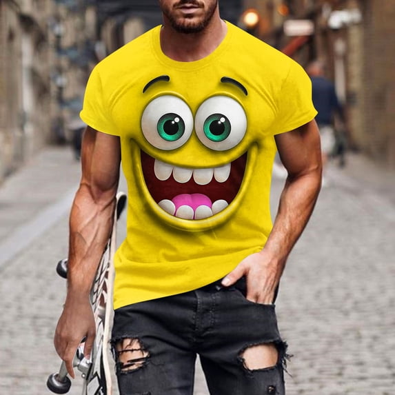 Blmnix Baggy Mens T-Shirts Muscle Funny Tshirts Big And Tall Shirts T ...