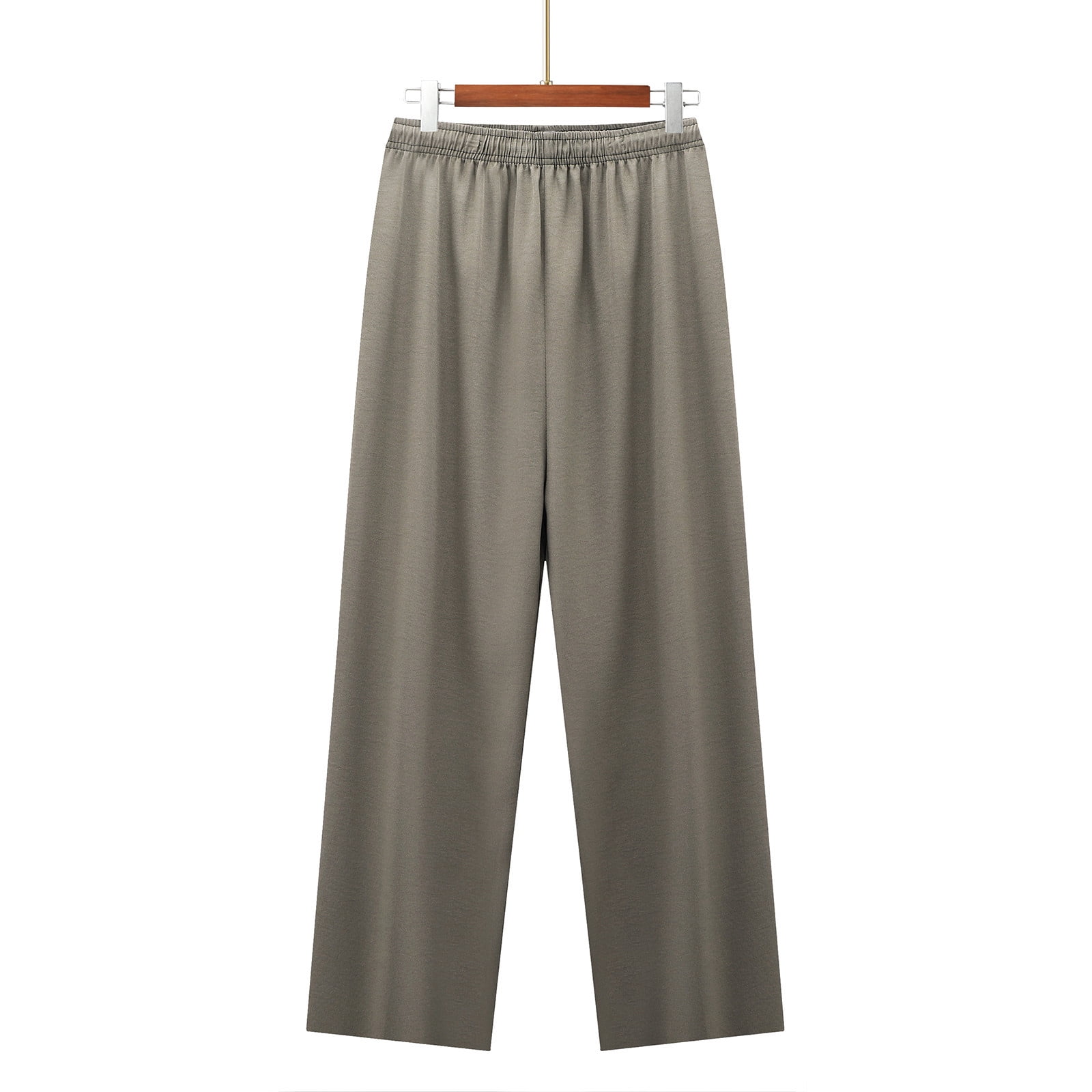 Blmnix Baggy Pants Men Pants Relaxed Fit Palazzo Work Pants Jean Beige ...