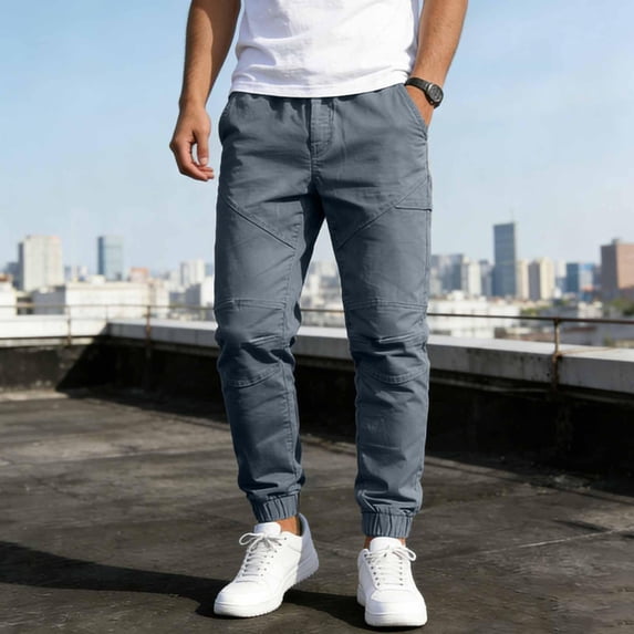 Blmnix Baggy Trousers for Men Low Rise Cargo Pants Comfy Pants Joggers ...
