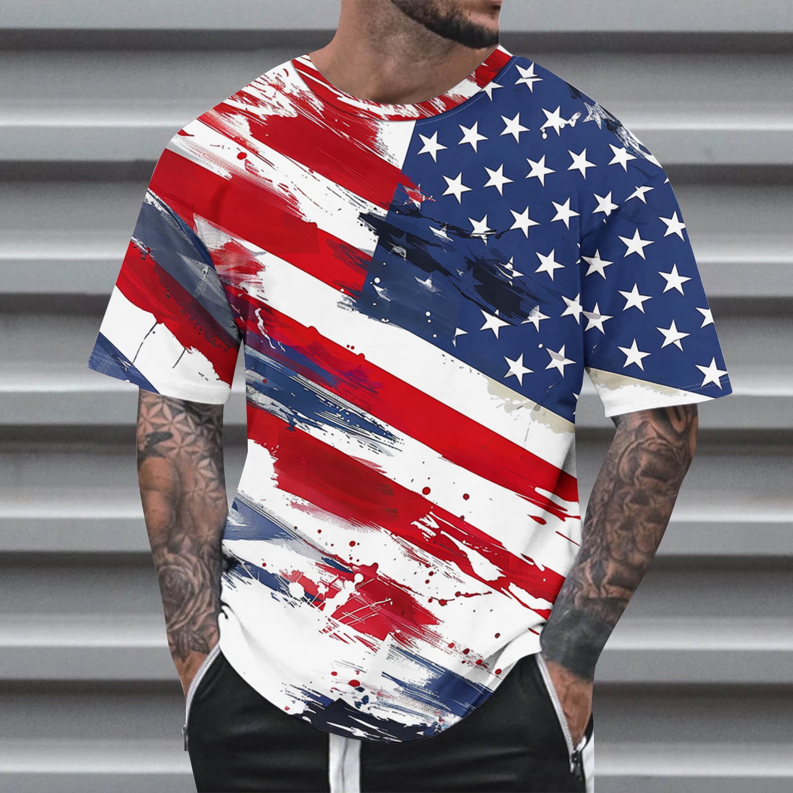 Blmnix Big And Tall Shirts Men's T-Shirts Muscle Western Shirts Baggy ...