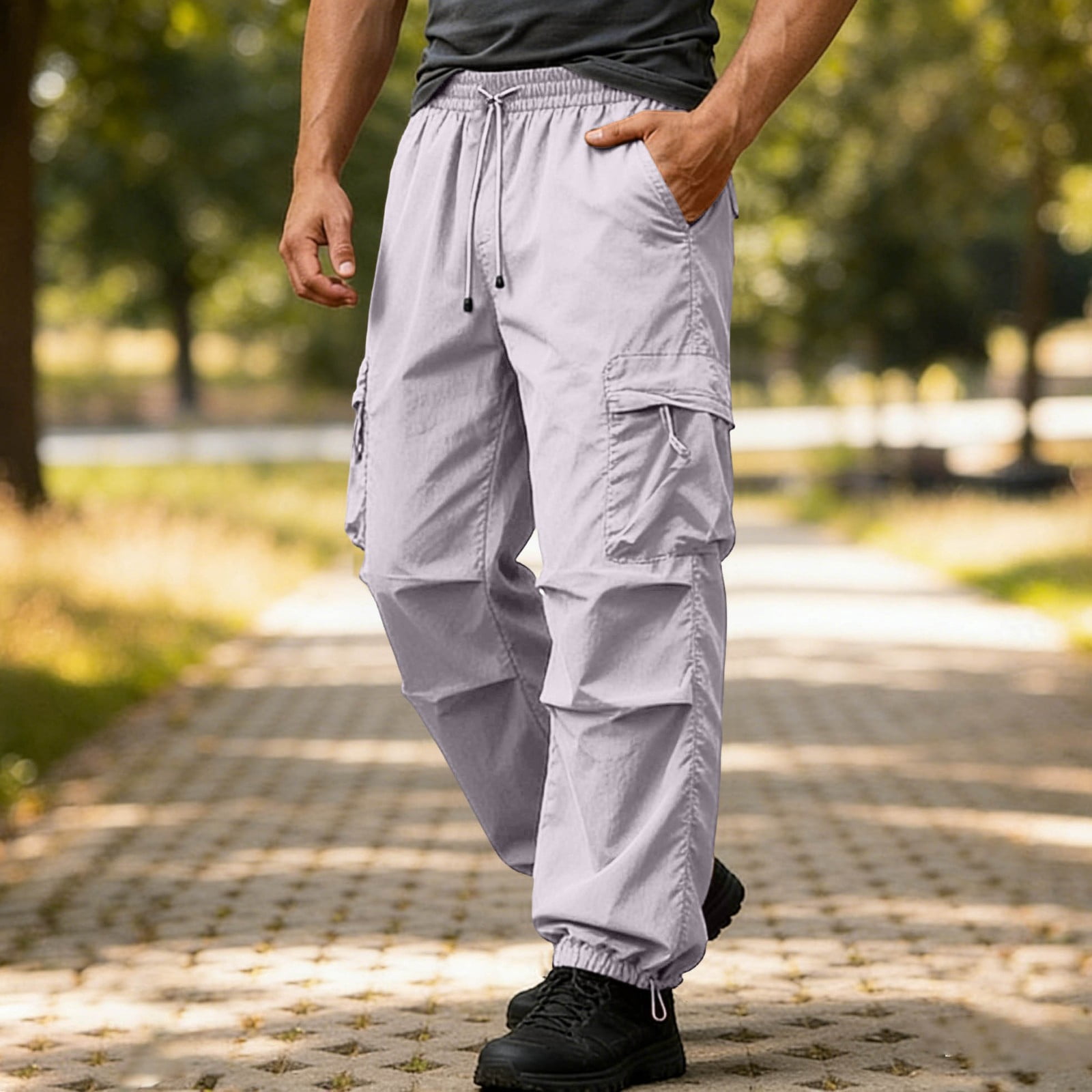 Blmnix Carpenter Mens Pants Travel Pants Baggy Cargo Pants Pants Low ...
