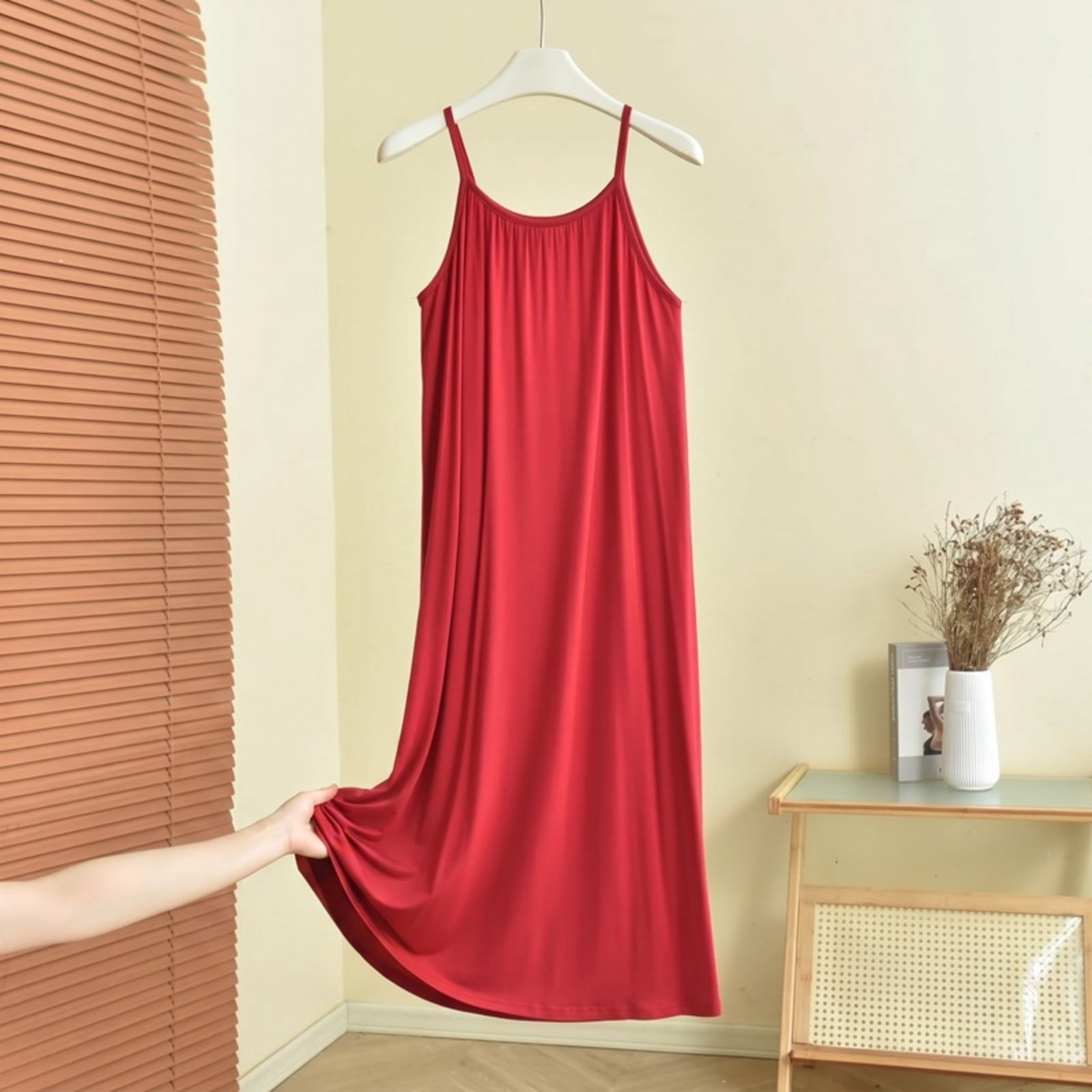 Blmnix Chemises Sleep Dress for Women Plus Size Nightgowns Bamboo ...