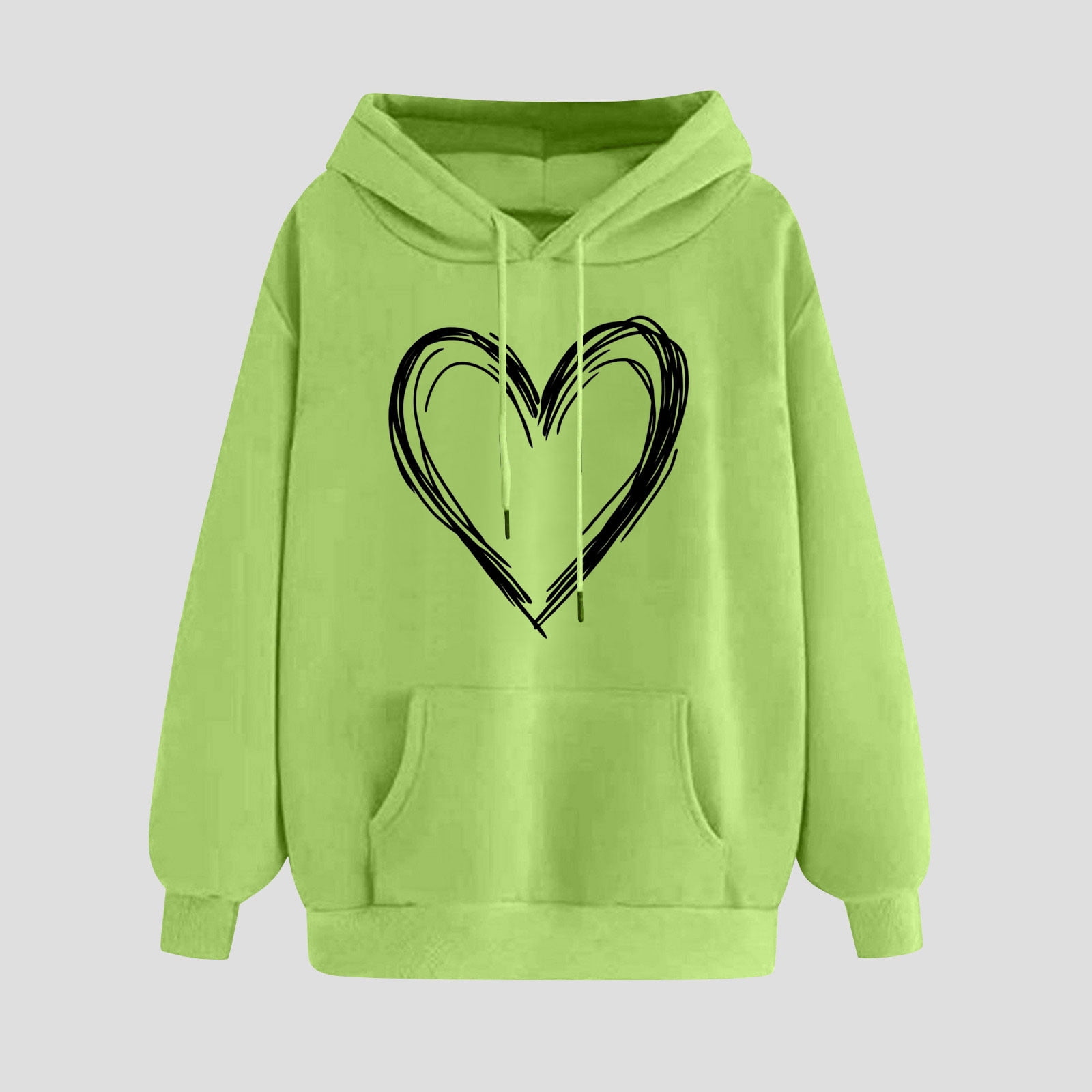 Blmnix Fall Sweatshirts Love Heart Business Work Pullover Fashion ...