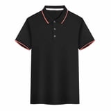 Blmnix Fashion Womens Tops 2024 Short Sleeve Black Solid Collared ...