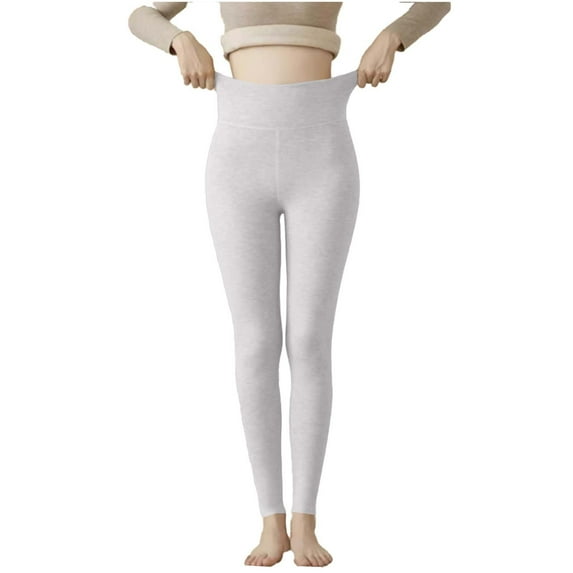 Blmnix Flat Front Christmas Pants for Women Leggings Warm Pants ...