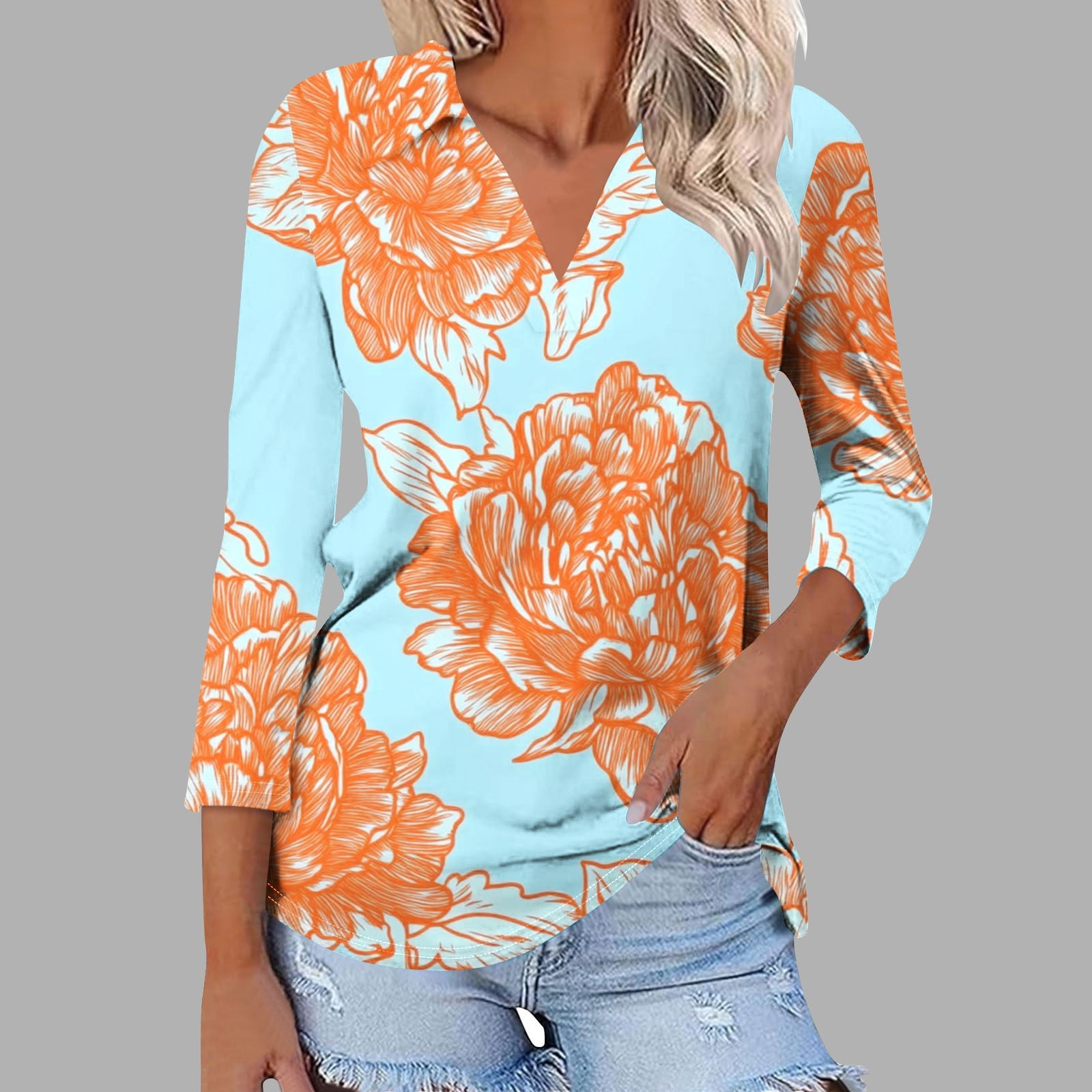 Blmnix Flower Fringe Tops for Women Cottagecore Polo Shirts for Women 3 ...