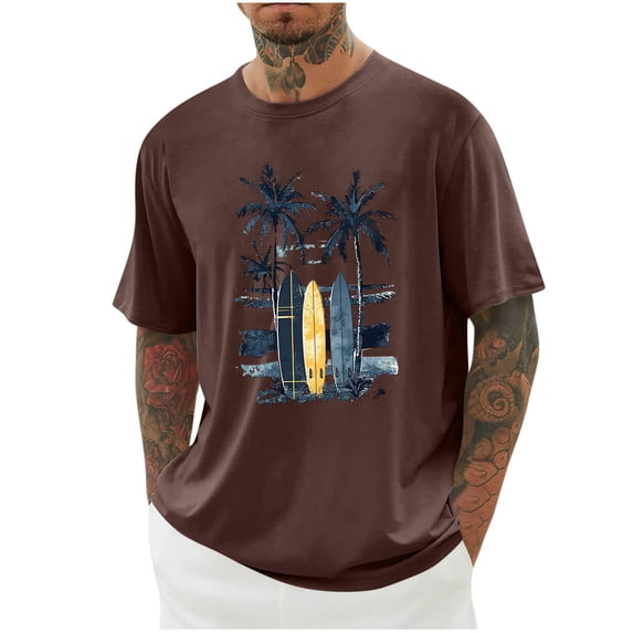 Blmnix Hawaiian Shirt T Shirts for Man Baggy Pullover Big And Tall ...