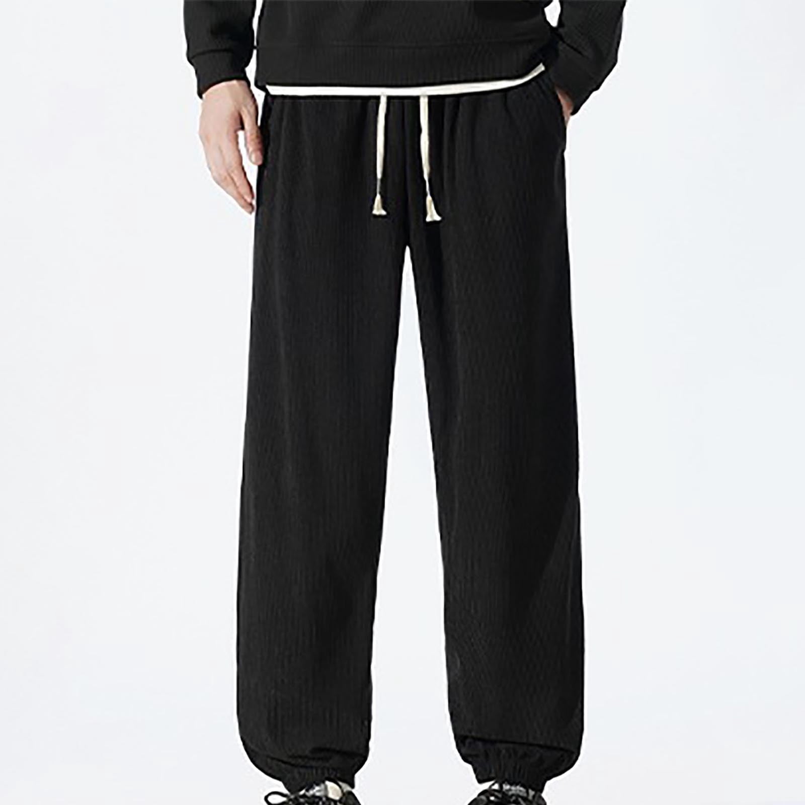 Blmnix Joggers Mens Pants Sweatpants with Pockets Sweat Pants Baggy Low ...