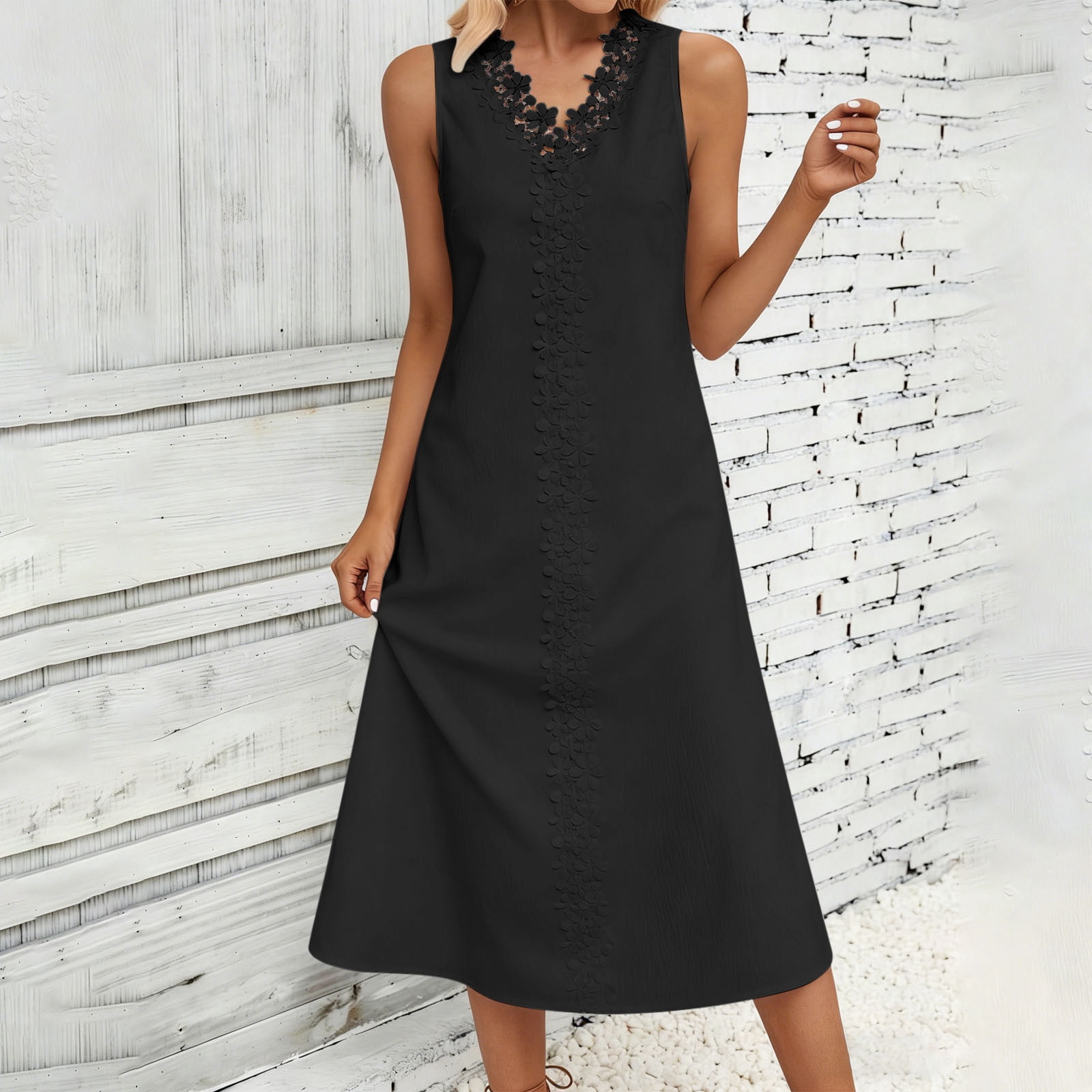 Blmnix Lace Dress Ladies Dresses Tank Dress Shift Under Dresses ...