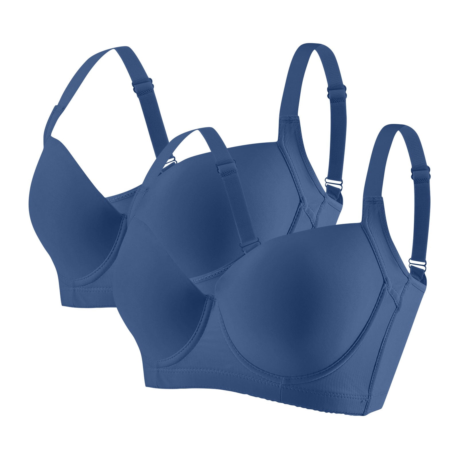 Blmnix Large Bust Women Bras Underwire Push Up Bra Bra Blue Comfortable ...