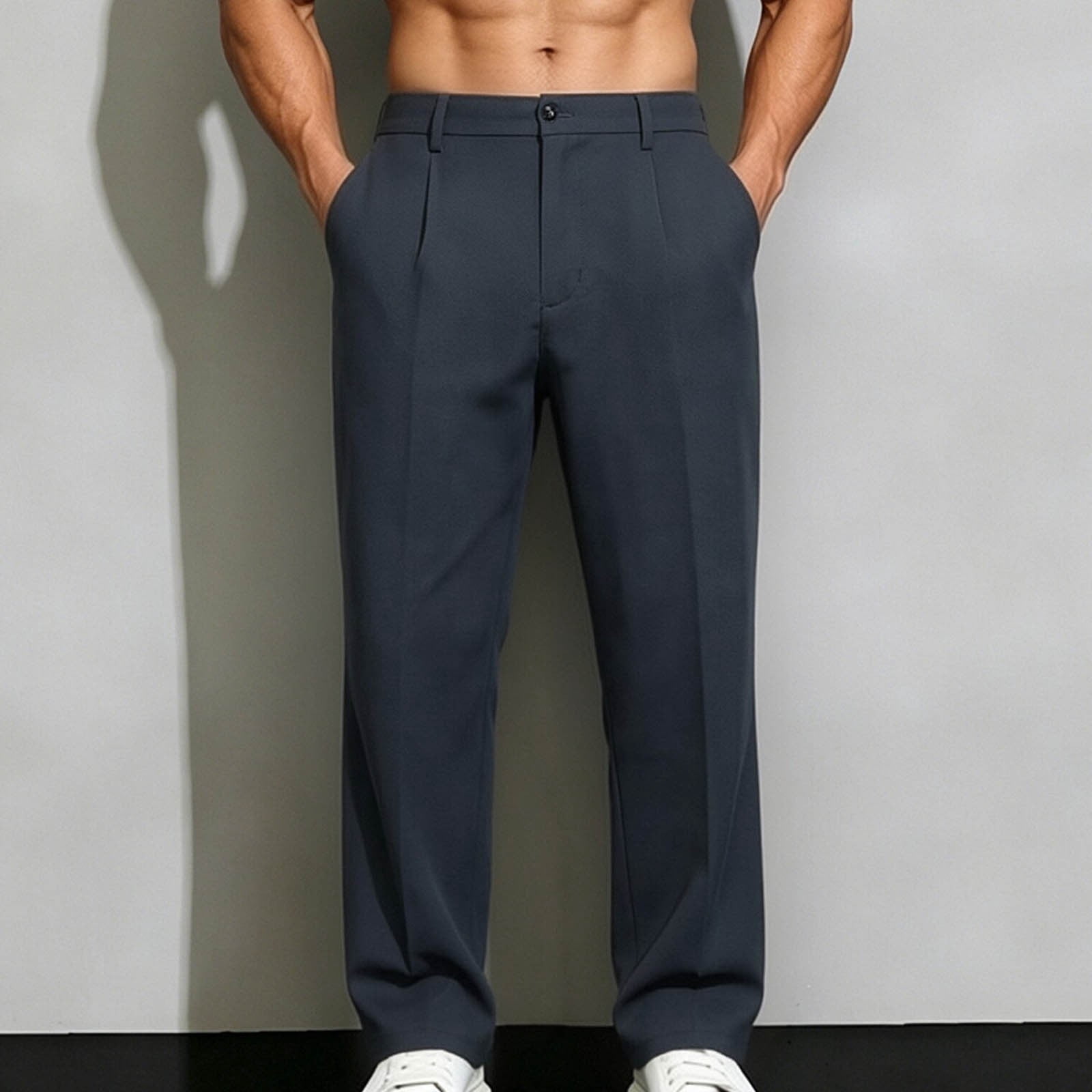 Blmnix Lightweight Work Pants Trousers for Men Baggy Chinos Low Waisted ...