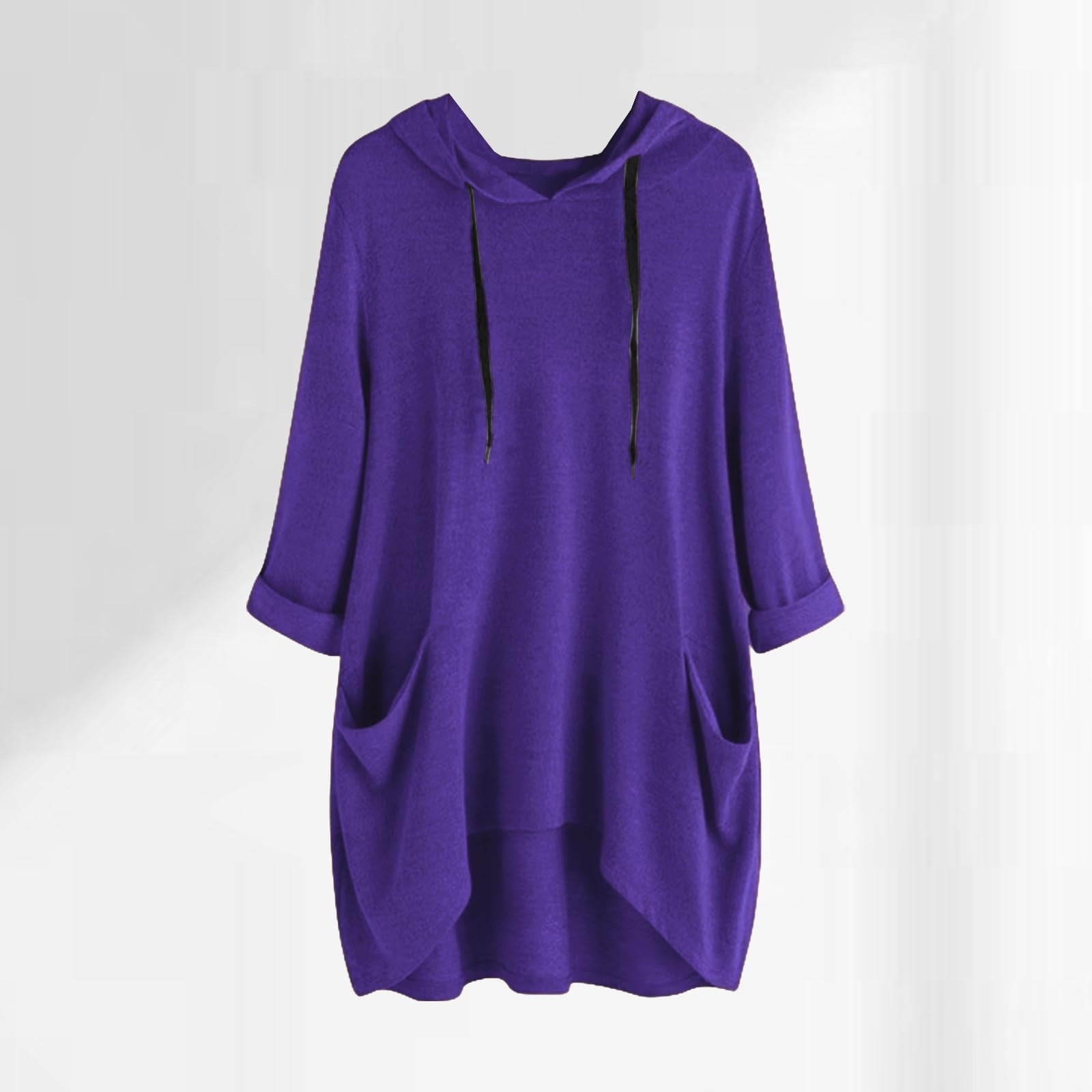 Blmnix Lounge Pullover Sweatshirts for Women Clothes 2025 Purple Baggy ...