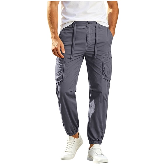 Blmnix Low Rise Pants Men Hiking Pants Cargo Baggy Travel Pants Jean ...