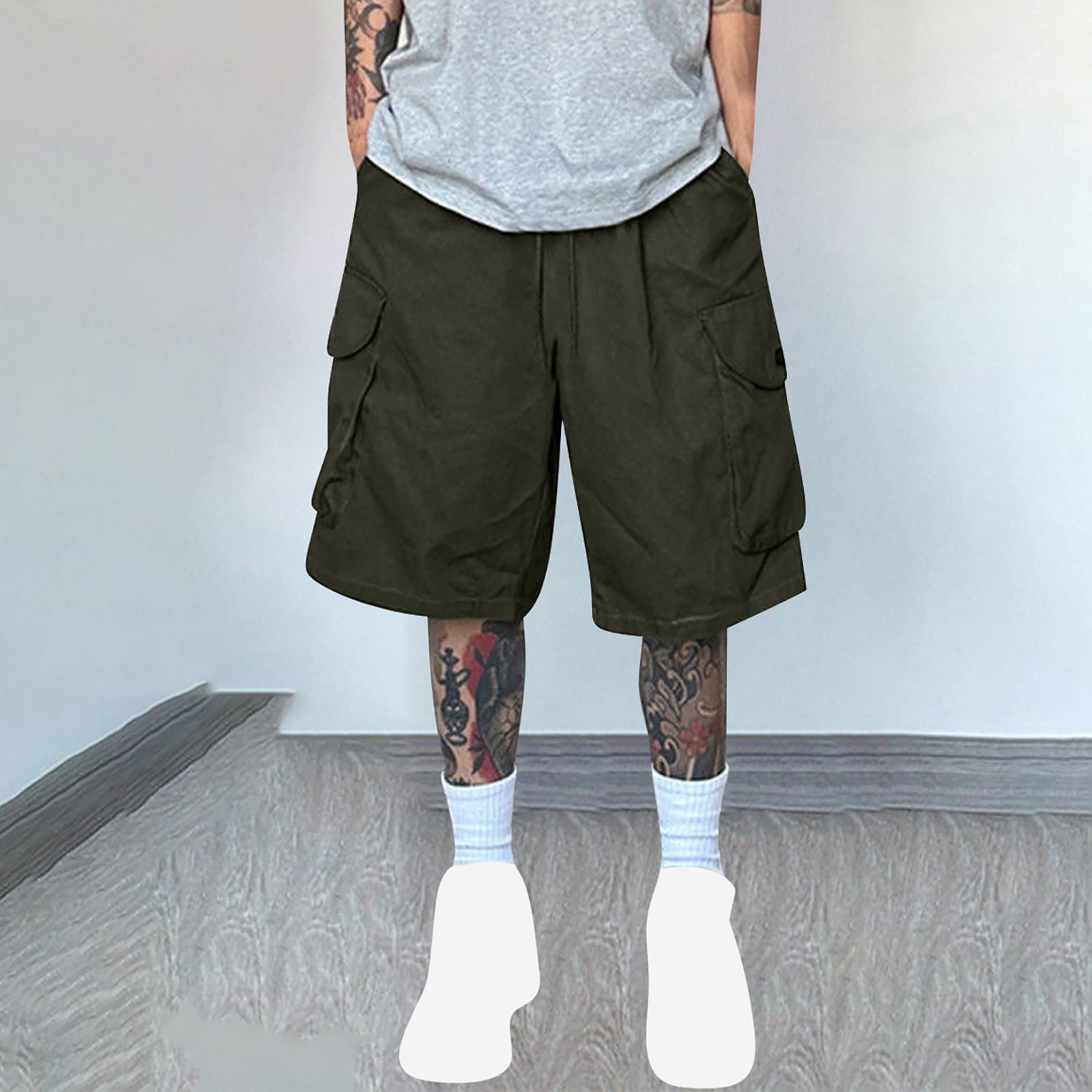 Blmnix Mens Athletic Shorts Cargo Shorts Running Bike Shorts Shorts ...