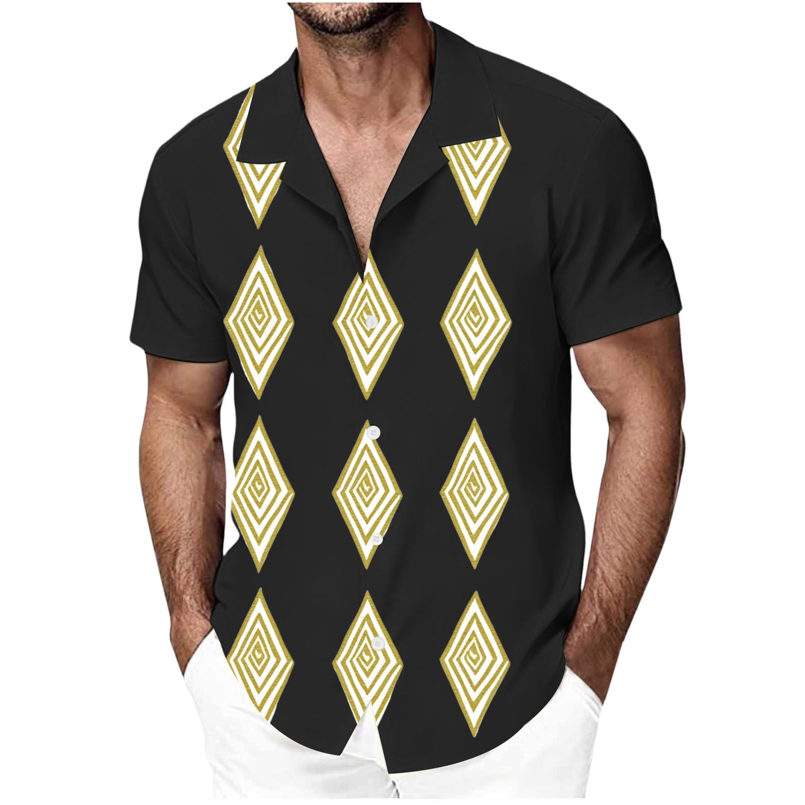 Blmnix Mens T-Shirts Baggy Hawaiian Shirt Guide Big And Tall Shirts T ...