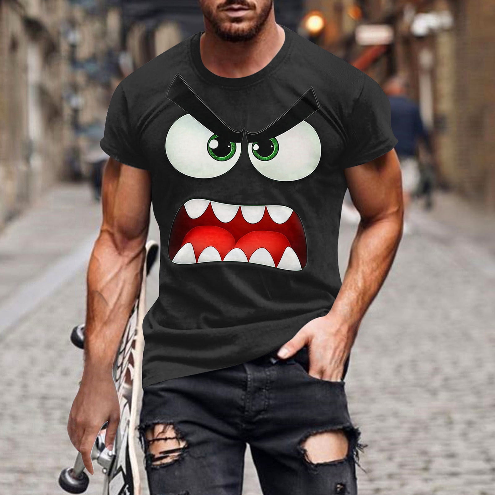 Blmnix Mens Tshirt Oversized Funny Shirt Workout Shirt Muscle Shirt ...