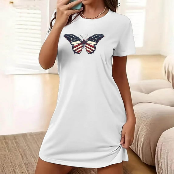 Blmnix Moo Moos for Women Nightgown Nightshirts Cotton Nightgowns ...