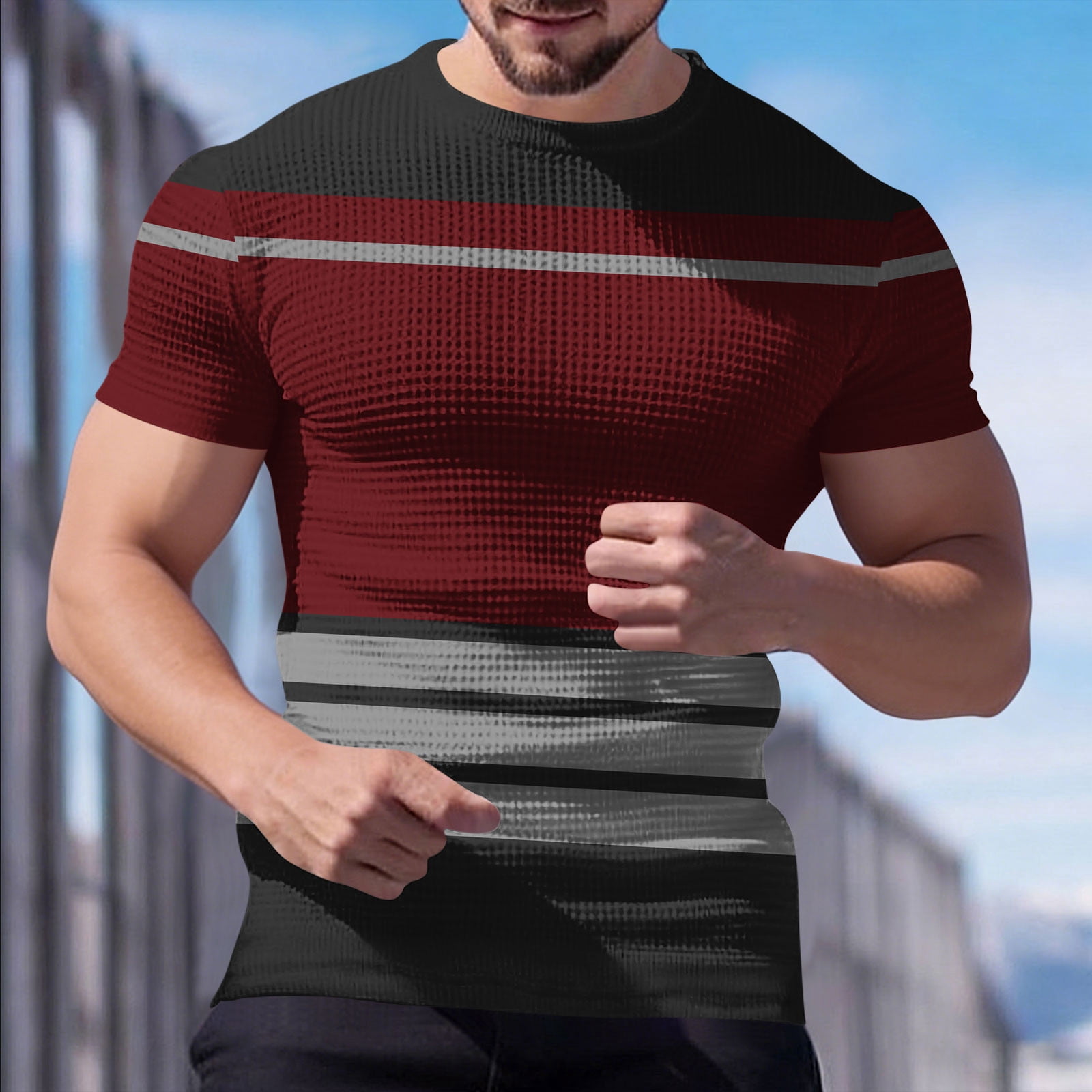 Blmnix Muscle Mens Shirt Workout Shirts Heavyweight Graphic Tees T ...