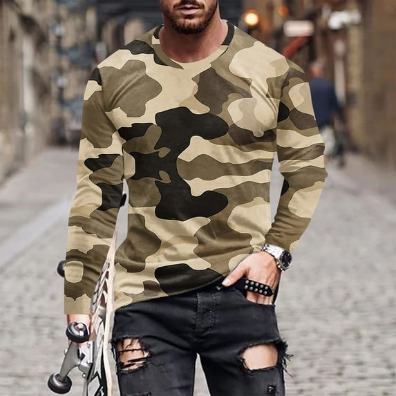 Blmnix Muscle Mens T Shirts Camo Shirt Oversized Big And Tall Shirts ...