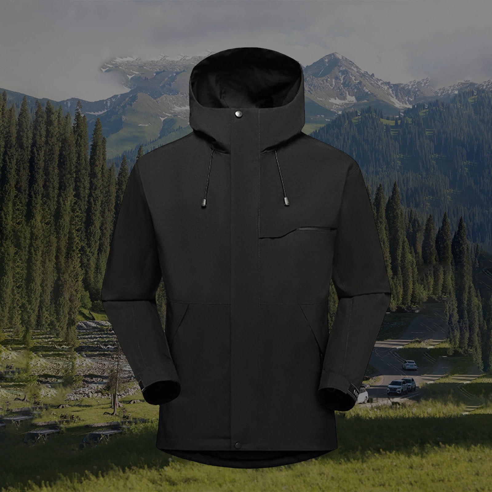 Blmnix Oversized Hoodies for Women Waterproof Hiking Jacket Black ...