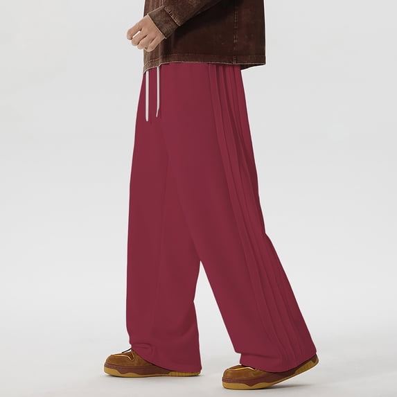 Blmnix Palazzo Mens Pants Low Waisted Men's Sweatpants Sweat Pants ...