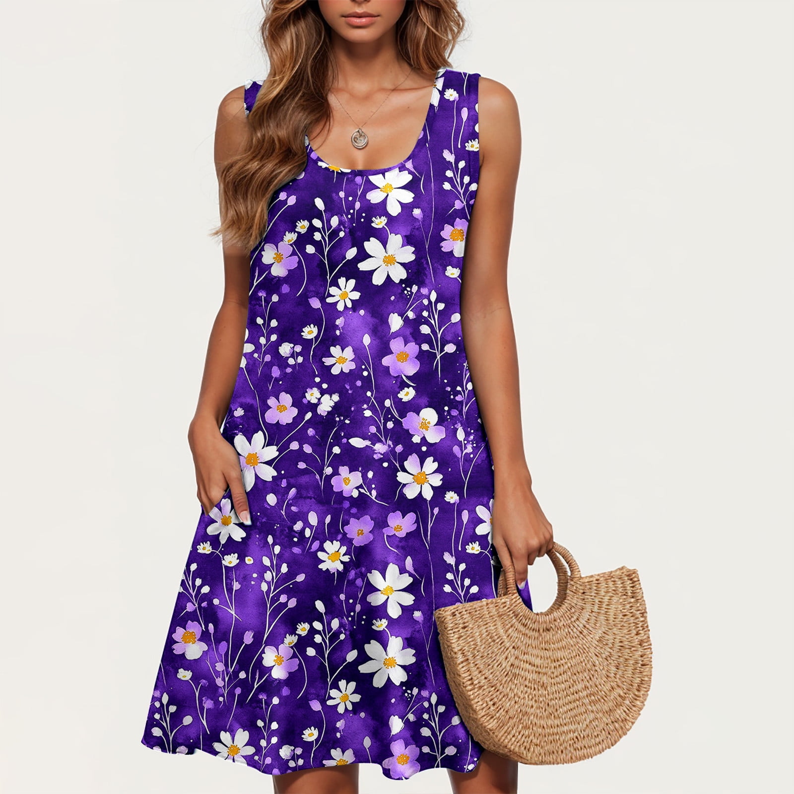 Blmnix Party Dresses for Women Holiday Dresses Boho Dresses Popover ...