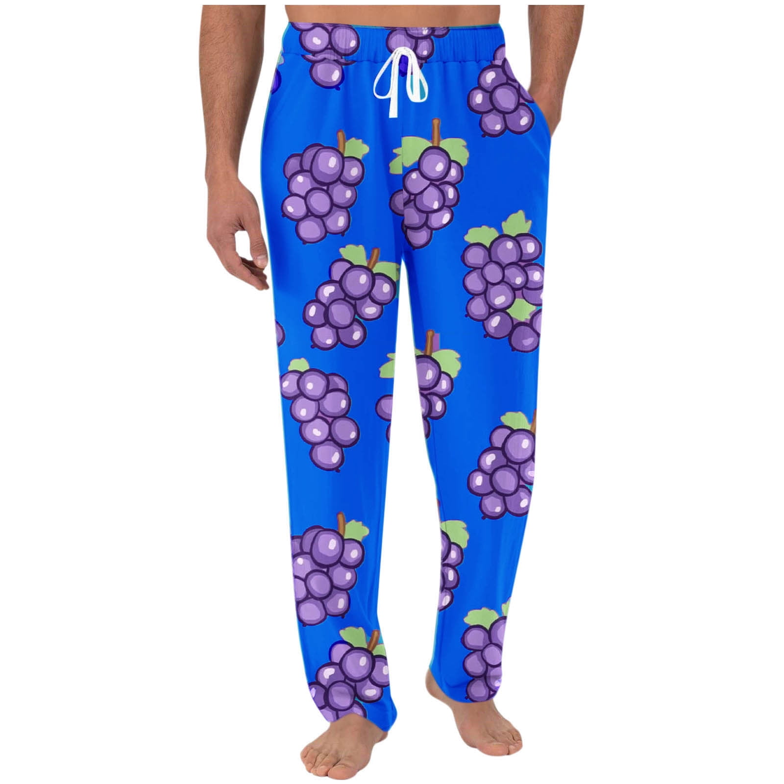 Blmnix Pj Pants Mens Pants Lounge Pants Low Rise Baggy Palazzo Leggings ...