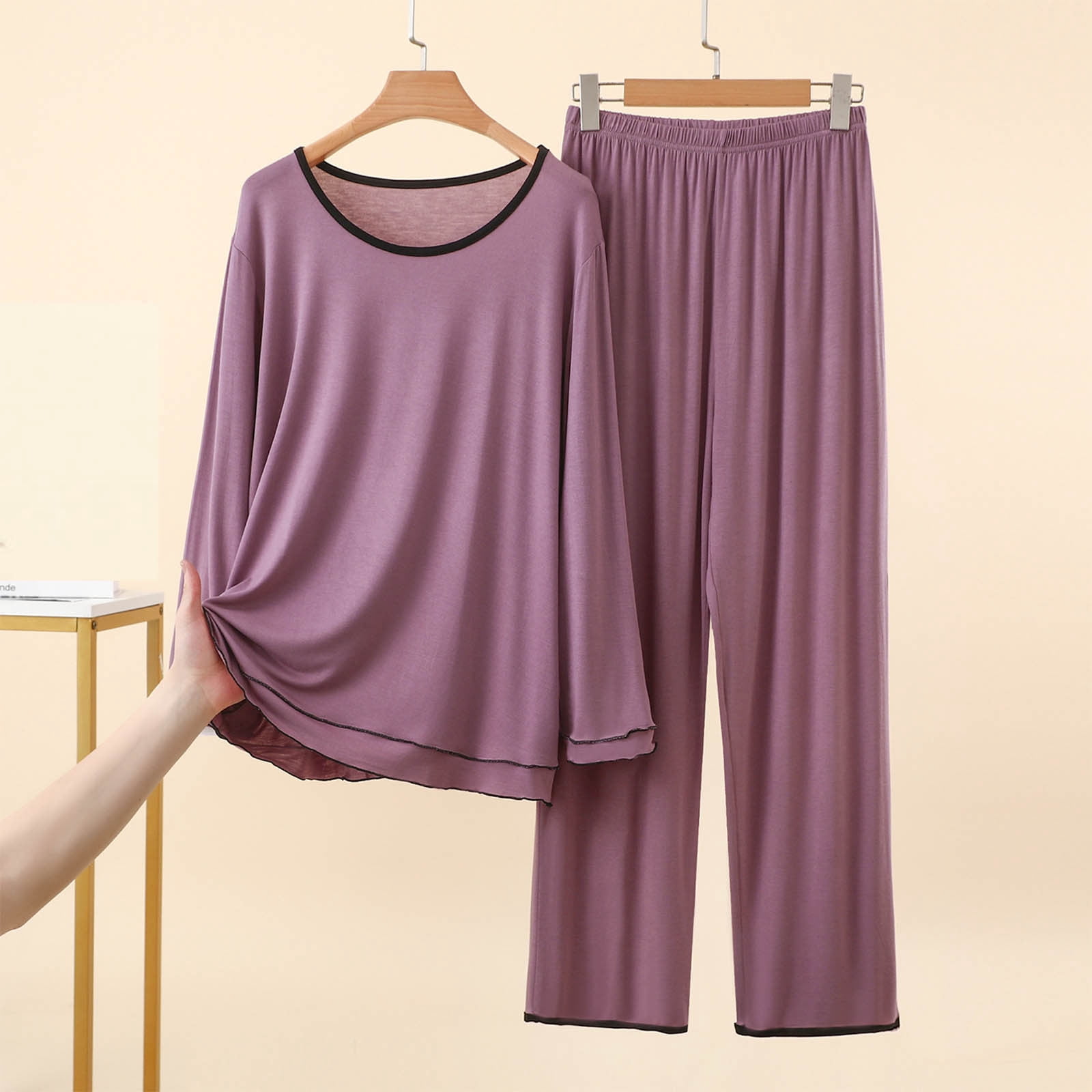 Blmnix Pjs Sets for Women Sleepwear Sets 2 Piece Bamboo Pajamas Pajama ...
