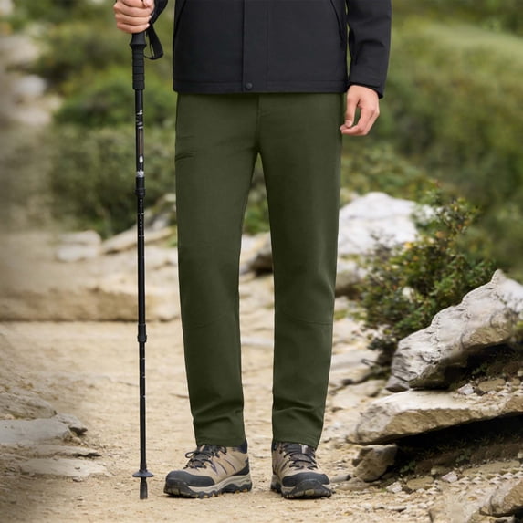 Blmnix Pleated Men Pants Baggy Travel Pants Hiking Pants Low Waisted ...
