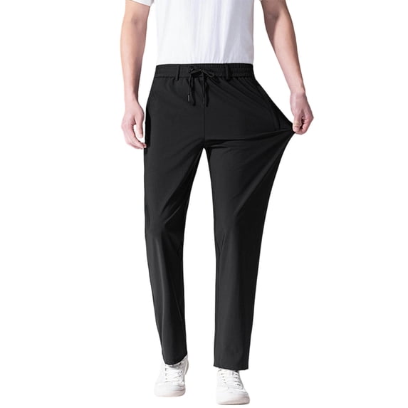 Blmnix Pleated Pants Men Baggy Work Pants Low Rise Comfy Pants Bottoms ...