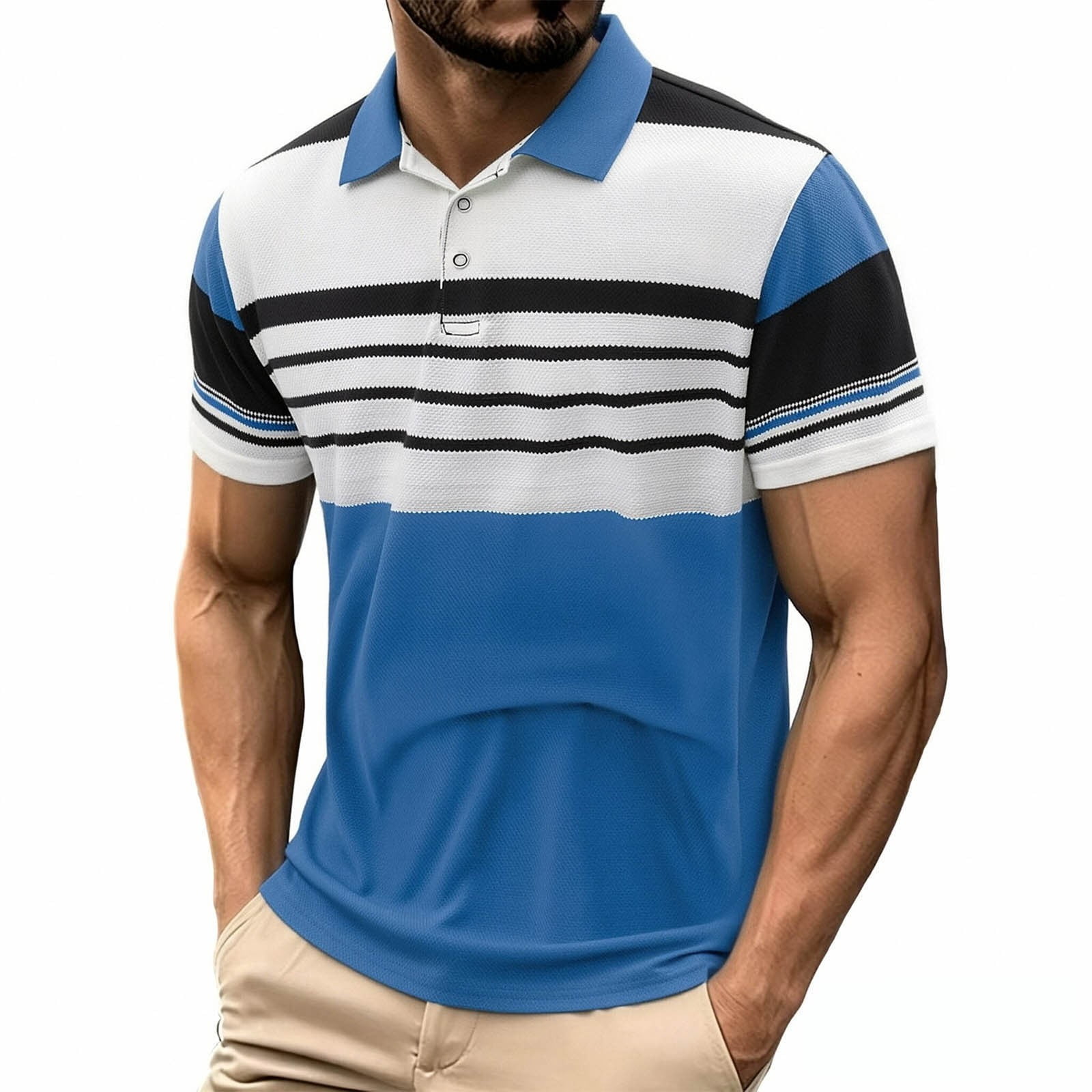 Blmnix Polo Shirts Men T Shirt Muscle Baggy Athletic Shirts Shirt Short ...