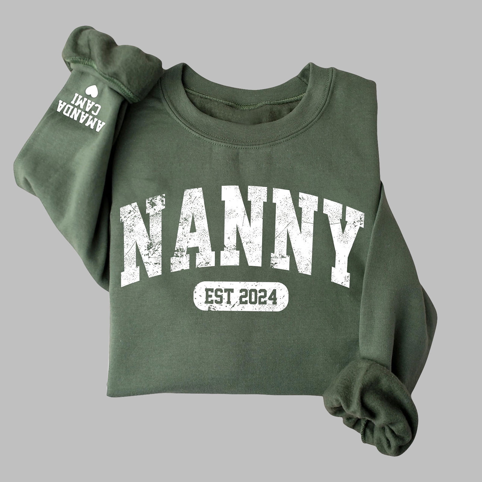 Blmnix Print Ladies Sweatshirts Office Work Lounge Army Green Office ...