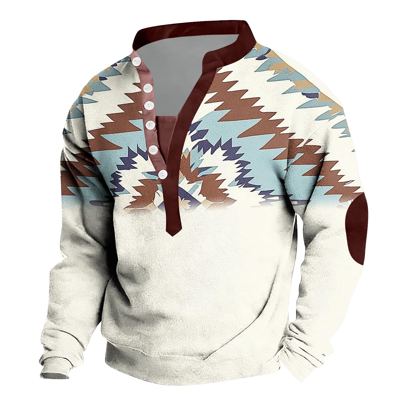 Blmnix Ringer Men Shirt Henley Shirts Vintage Shirts T shirt White Long ...
