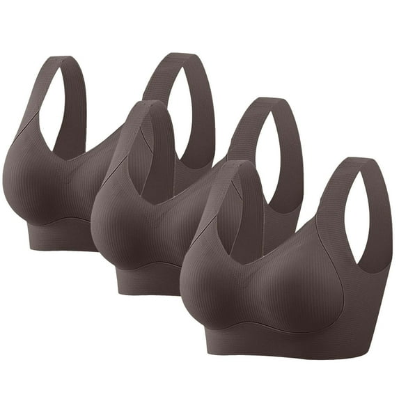 Blmnix Seamless Womens Sports Bras Push-Up Workout Bras 3 Pack ...