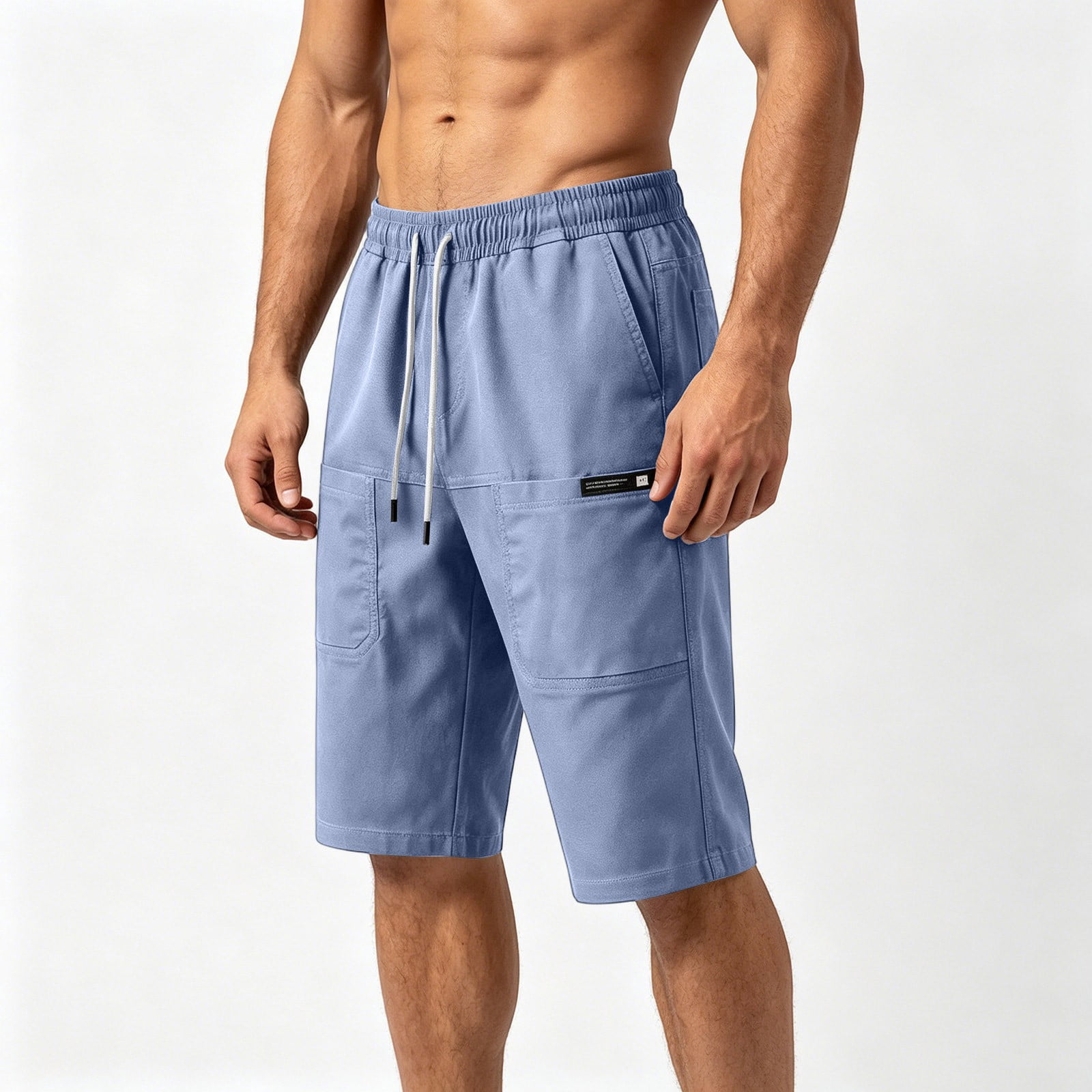 Blmnix Short Pants Mens Pants Low Rise Sweatpants Men Baggy Palazzo ...