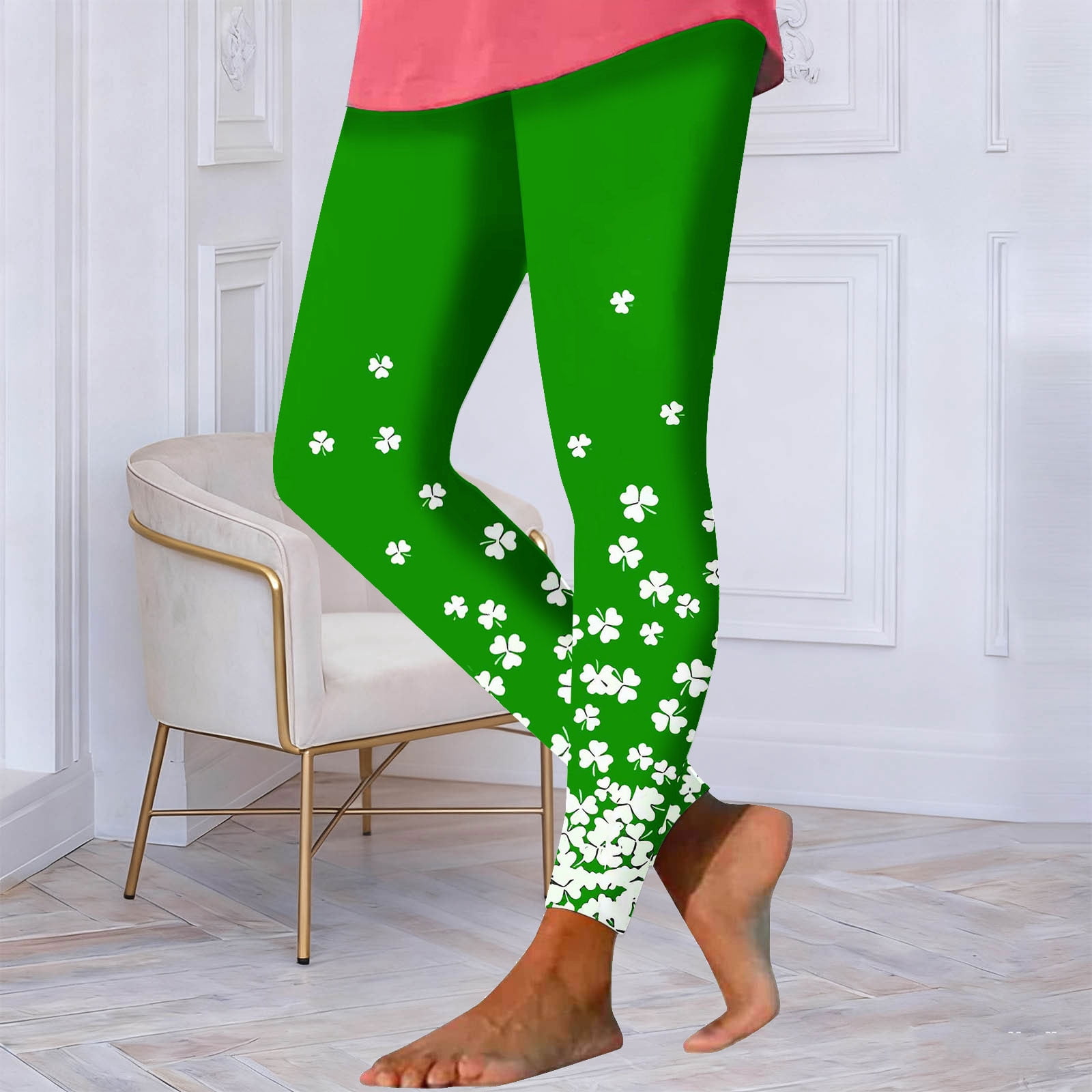 Blmnix Skinny Womens Pants Leggings St. Patrick Flat Front Pant Green ...