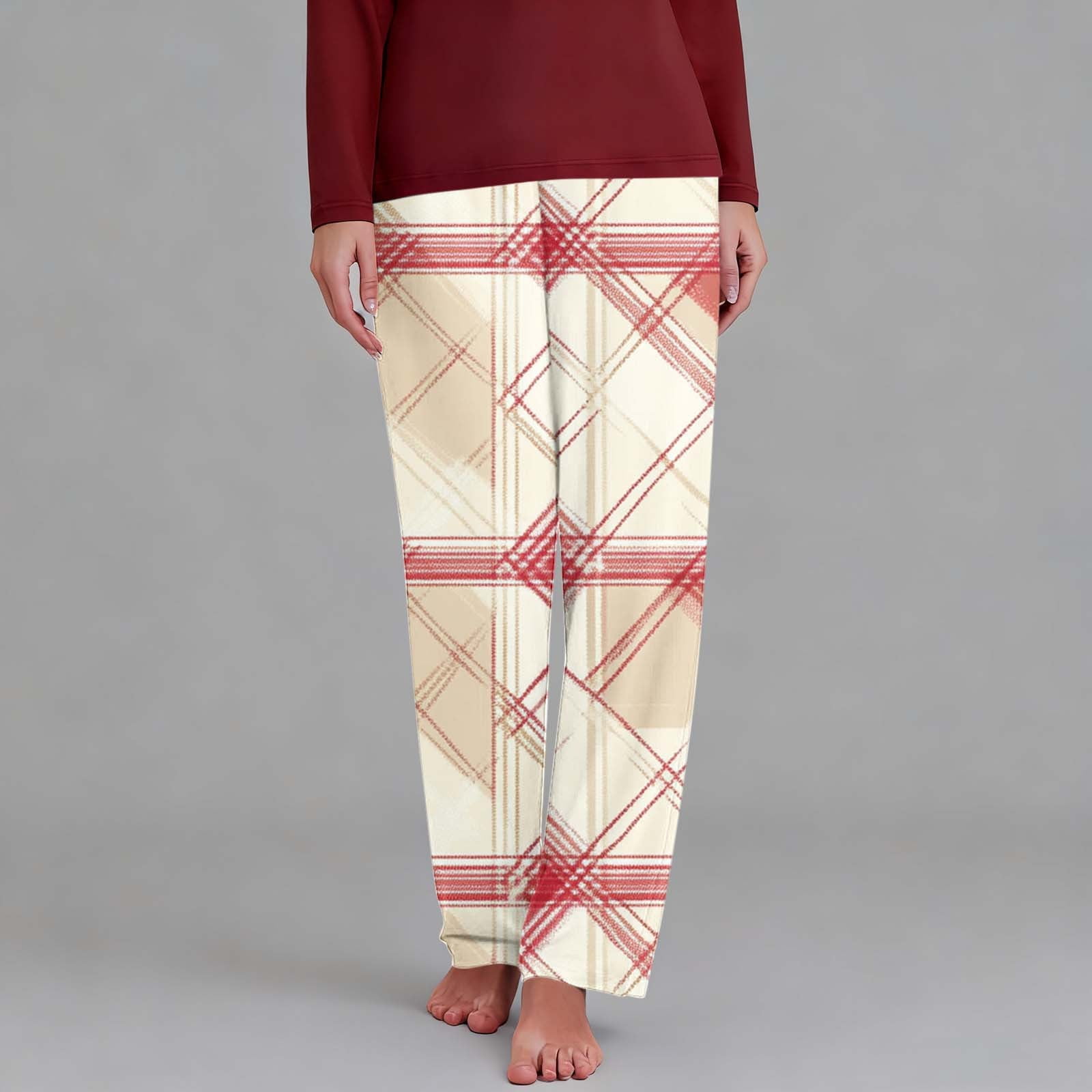 Blmnix Sleep Pants Pajama Sets Plus Size Valentines Pants Full Womens ...